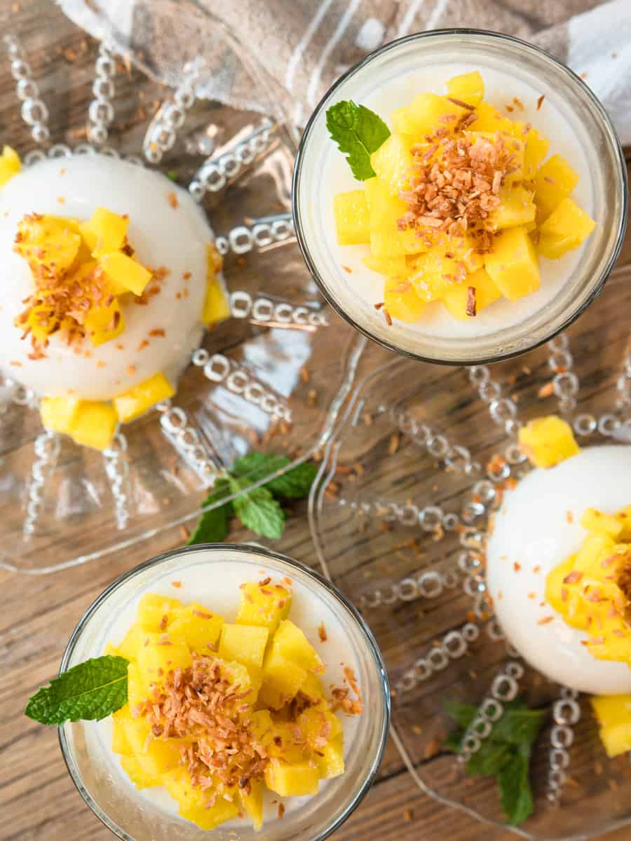 Coconut Panna Cotta with Mango • My Pocket Kitchen