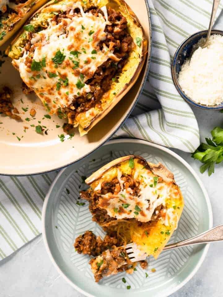 Stuffed Spaghetti Squash • My Pocket Kitchen