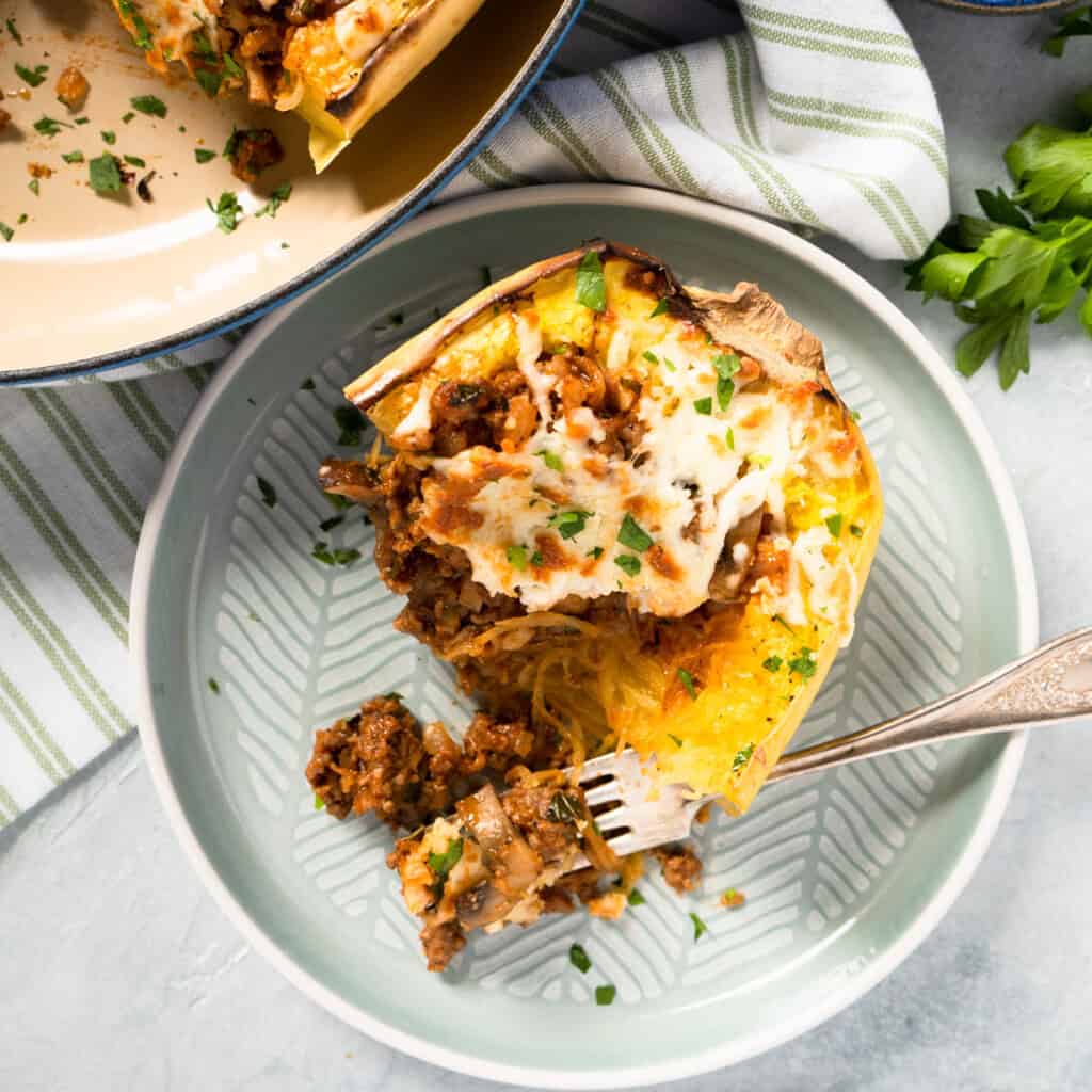 Stuffed Spaghetti Squash • My Pocket Kitchen