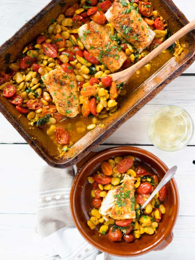 Spanish Inspired Baked Cod • My Pocket Kitchen