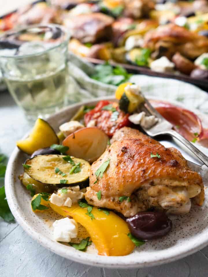 Greek Chicken Tray Bake • My Pocket Kitchen